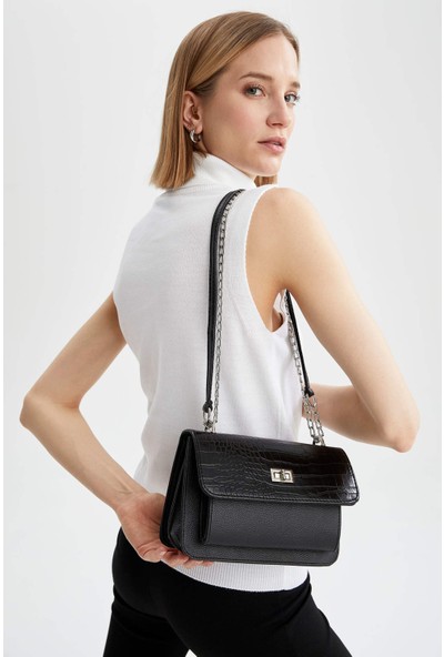 DeFacto Kadın Desenli Suni Deri Timsah Derisi Desenli Çapraz Kol Çantası N9625AZNS DeFacto Kadın Desenli Suni Deri Timsah Derisi Desenli Çapraz Kol Çantası N9625AZNS