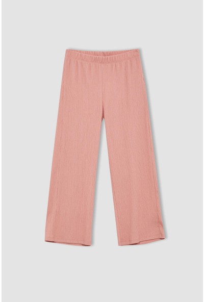 DeFacto Kız Çocuk Regular Fit Esnek Belli Geniş Paça Pantolon W6945A622SP