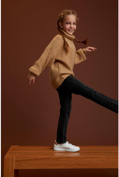 DeFacto Kız Çocuk İspanyol Paça Geniş Paça Pantolon V9397A621WN