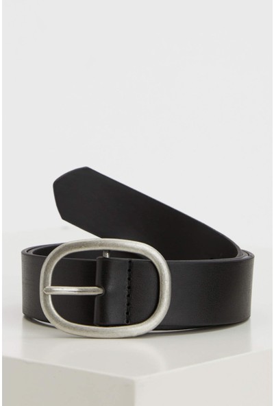 DeFacto Kadın Oval Tokalı Suni Deri Kemer V8980AZNS DeFacto Kadın Oval Tokalı Suni Deri Kemer V8980AZNS