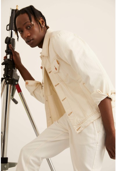 DeFacto Slim Fit Çift Cepli Jean Ceket X0400AZ22SP