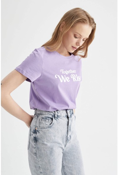 DeFacto Regular Fit Bisiklet Yaka Kısa Kollu Tişört X0537AZ22SM