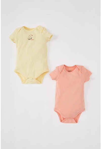 DeFacto Kız Bebek Papağan Baskılı Yeni Doğan Kısa Kollu Pamuklu Çıtçıtlı Body W7963A222SP DeFacto Kız Bebek Papağan Baskılı Yeni Doğan Kısa Kollu Pamuklu Çıtçıtlı Body W7963A222SP