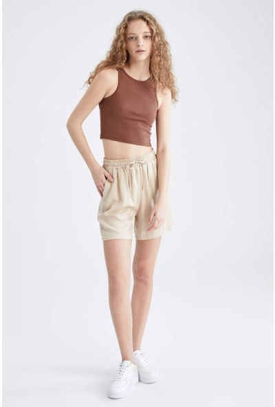 DeFacto Relax Fit Cepli Viskon Şort W3146AZ22SM