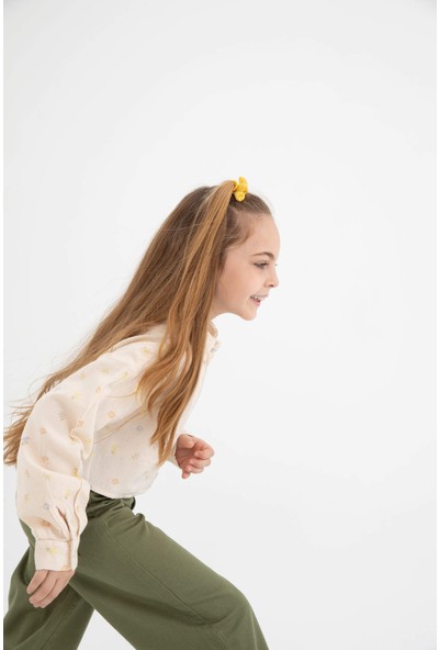 DeFacto Kız Çocuk Desenli Crop Uzun Kollu Muslin Gömlek W6841A622SP DeFacto Kız Çocuk Desenli Crop Uzun Kollu Muslin Gömlek W6841A622SP