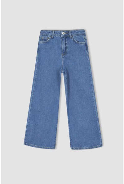 DeFacto Kız Çocuk Geniş Paça Jean Pantolon W5915A622SP