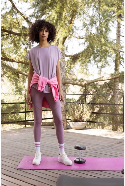 DeFacto Defacto Fit Slim Fit Ekstra Yüksek Bel Toparlayıcı Crop Spor Tayt V6989AZ22SP