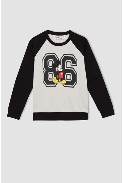 DeFacto Erkek Çocuk Mickey & Minnie Mouse Lisanslı Regular Fit Bisiklet Yaka Renk Bloklu Sweatshirt W7688A622SP DeFacto Erkek Çocuk Mickey & Minnie Mouse Lisanslı Regular Fit Bisiklet Yaka Renk Bloklu Sweatshirt W7688A622SP