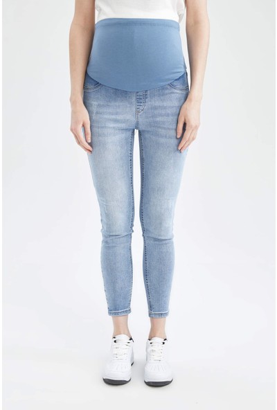 DeFacto Skinny Fit Yırtık Detaylı Hamile Jean Pantolon X3652AZ22SP