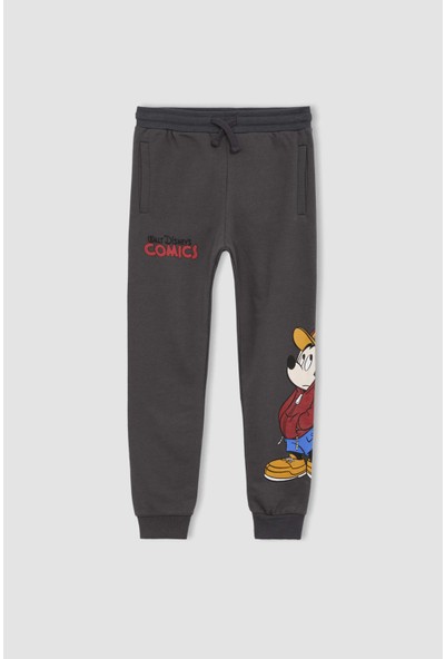 DeFacto Erkek Çocuk Disney Mickey & Minnie Lisanslı Slim Fit Jogger Eşofman Alt W2585A622SP