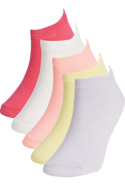 DeFacto Kız Çocuk Pamuklu 5'li Kısa Çorap N1855A6NS DeFacto Kız Çocuk Pamuklu 5'li Kısa Çorap N1855A6NS