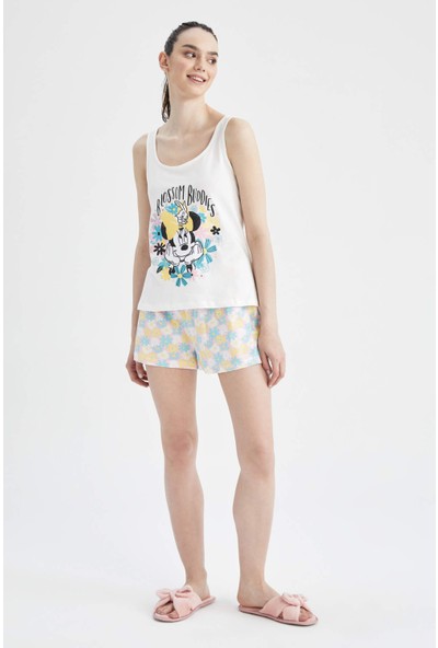 DeFacto Fall In Love Regular Fit Disney Mickey & Minnie Lisanslı Atlet ve Şort Pijama Takım X4650AZ22SM DeFacto Fall In Love Regular Fit Disney Mickey & Minnie Lisanslı Atlet ve Şort Pijama Takım X4650AZ22SM