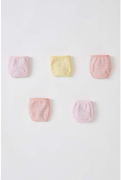 DeFacto Kız Çocuk Desenli Renkli 5'li Pamuklu Külot W9632A622SP DeFacto Kız Çocuk Desenli Renkli 5'li Pamuklu Külot W9632A622SP