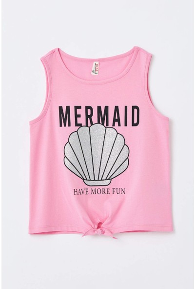 Defacto Kız Çocuk Baskılı Bağlama Detaylı Atlet T5207A621SM