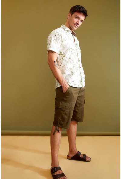 DeFacto Regular Fit Kargo Bermuda Şort N6623AZ21SM DeFacto Regular Fit Kargo Bermuda Şort N6623AZ21SM