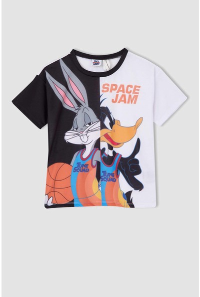 Defacto Kız Çocuk Space Jam Lisanslı Kısa Kollu Tişört U8058A621HS