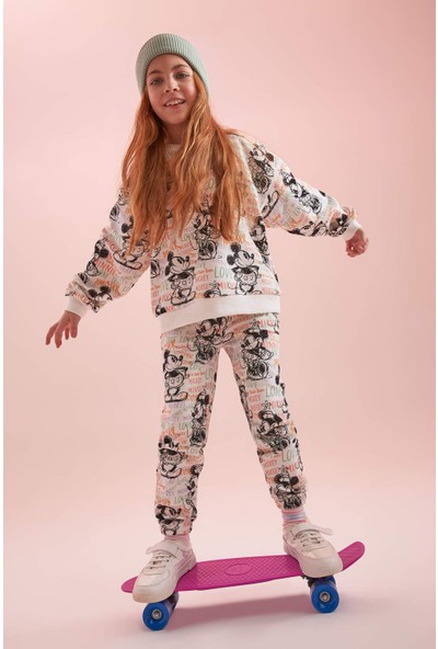 DeFacto Kız Çocuk Disney Mickey & Minnie Lisanslı Jogger Eşofman Alt W7136A622SP DeFacto Kız Çocuk Disney Mickey & Minnie Lisanslı Jogger Eşofman Alt W7136A622SP