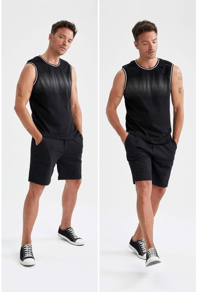 Defacto Oversize Fit Basic 2'li Şort V1878AZ21SM Defacto Oversize Fit Basic 2'li Şort V1878AZ21SM