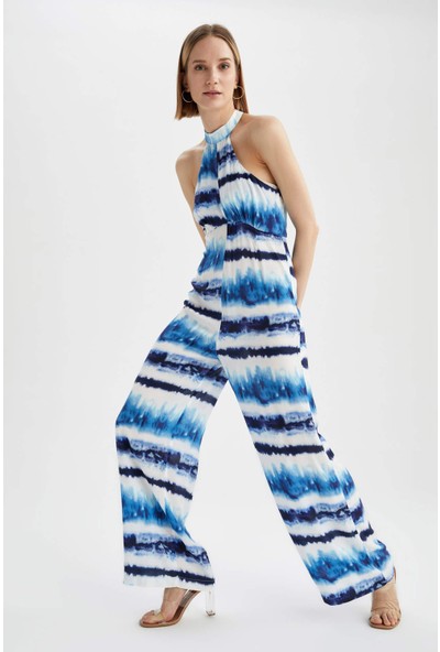 Defacto Yarım Balıkçı Yaka Batik Desenli Tulum U7697AZ21SM