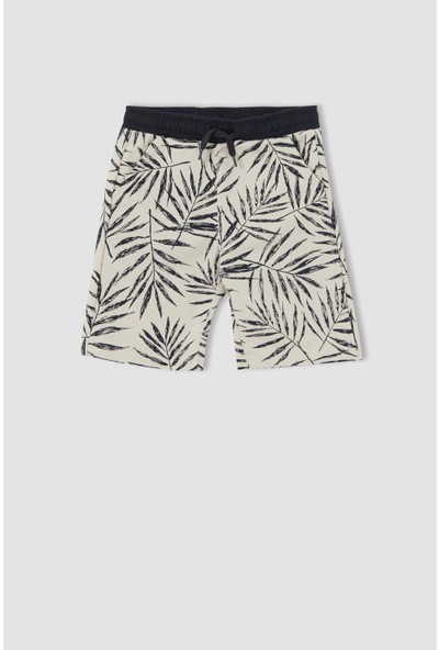 DeFacto Erkek Çocuk Desenli Bağcıklı Bermuda Şort U4623A621SP DeFacto Erkek Çocuk Desenli Bağcıklı Bermuda Şort U4623A621SP