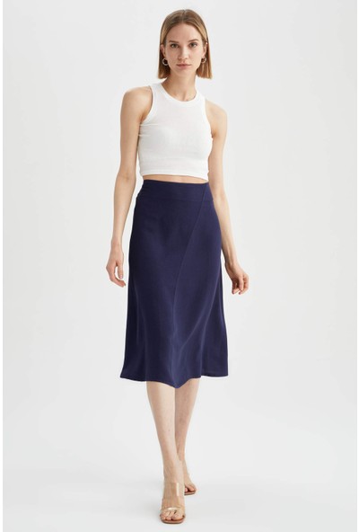 DeFacto Yüksek Bel Midi Boy Etek U7700AZ21SM