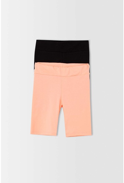 DeFacto Kız Çocuk Basic 2'li Biker Tayt U3913A621SP DeFacto Kız Çocuk Basic 2'li Biker Tayt U3913A621SP