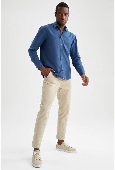 DeFacto Regular Fit Gabardin Chino Pantolon W2953AZ22SP