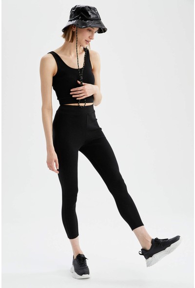 DeFacto Slim Fit Yüksek Bel Tayt U4957AZ21SM