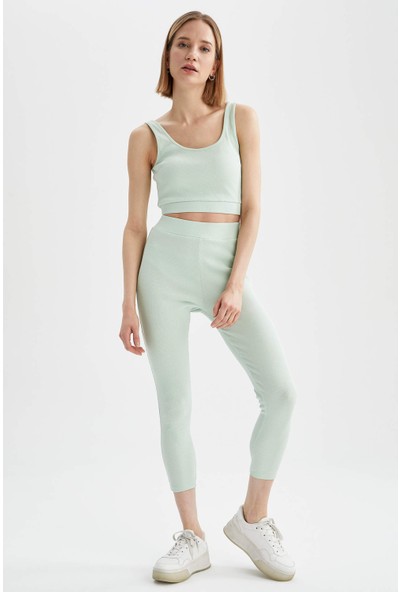 Defacto Slim Fit Yüksek Bel Tayt U4957AZ21SM