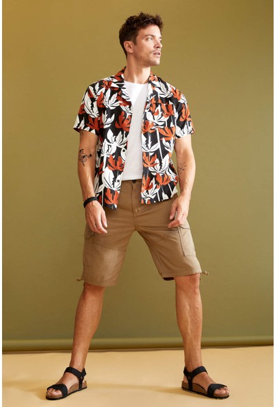 DeFacto Regular Fit Kargo Bermuda Şort N6623Az21Sm DeFacto Regular Fit Kargo Bermuda Şort N6623Az21Sm