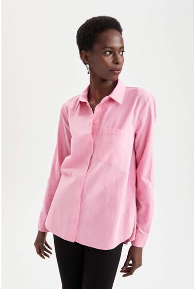 DeFacto Regular Fit Tek Cepli Uzun Kollu Gömlek W7734AZ22SM