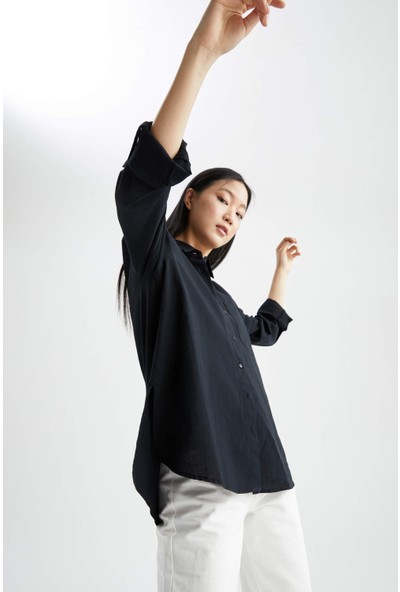 DeFacto Regular Fit Tek Cepli Uzun Kollu Gömlek W7734AZ22SM