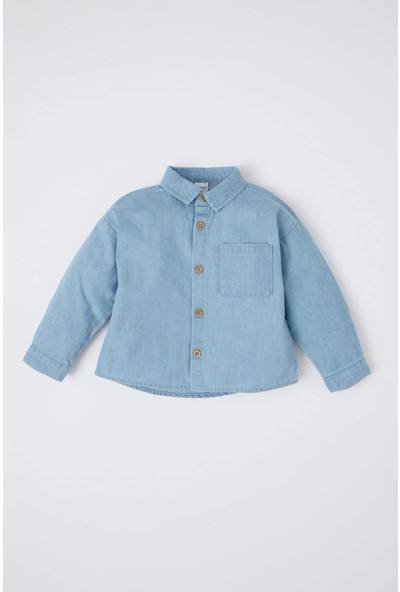 DeFacto Erkek Bebek Regular Fit Hayvan Desenli Jean Uzun Kollu Gömlek X0771A222SP DeFacto Erkek Bebek Regular Fit Hayvan Desenli Jean Uzun Kollu Gömlek X0771A222SP