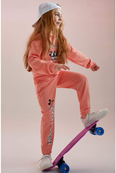 DeFacto Kız Çocuk Disney Mickey & Minnie Lisanslı Jogger Eşofman Alt W7133A622SP