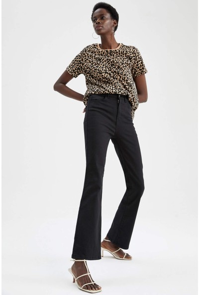 DeFacto Yüksek Bel İspanyol Paça Gabardin Pantolon W8481AZ22SM