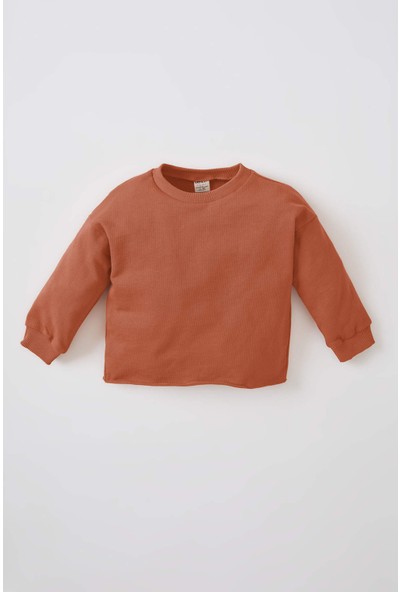 DeFacto Kız Bebek Regular Fit Bisiklet Yaka Sweatshirt W8841A222SP