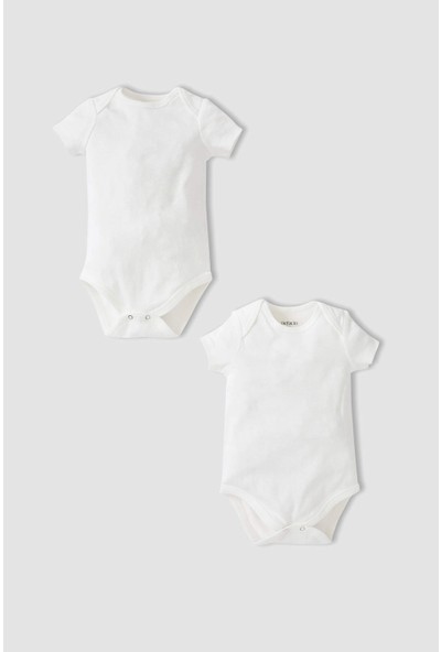 DeFacto Kız Bebek Kısa Kollu Yeni Doğan 2'li Çıtçıtlı Body W9628A222SP DeFacto Kız Bebek Kısa Kollu Yeni Doğan 2'li Çıtçıtlı Body W9628A222SP