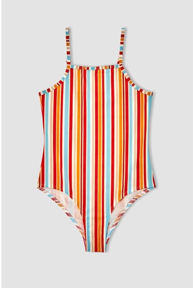 DeFacto Kız Çocuk Defacto Fit Çizgili Askılı Esnek Dokulu Mayo V7848A621HS DeFacto Kız Çocuk Defacto Fit Çizgili Askılı Esnek Dokulu Mayo V7848A621HS