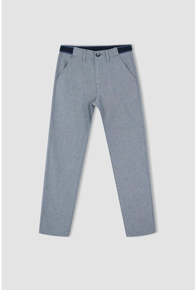 DeFacto Erkek Çocuk Regular Fit Cep Detaylı Düz Paça Pike Pantolon W8726A622SM