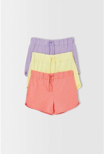 DeFacto Kız Çocuk Esnek Belli 3'lü Şort U3901A621SP