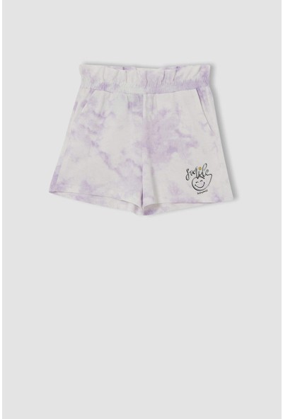 DeFacto Kız Çocuk SmileyWorld Esnek Belli Şort V5699A621HS DeFacto Kız Çocuk SmileyWorld Esnek Belli Şort V5699A621HS