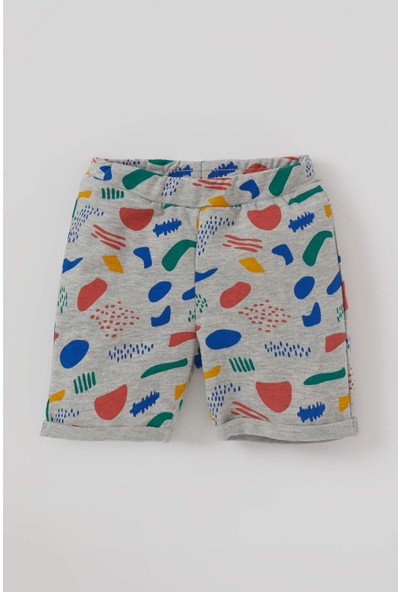 DeFacto Erkek Bebek Desenli Penye Şort U8026A221SM