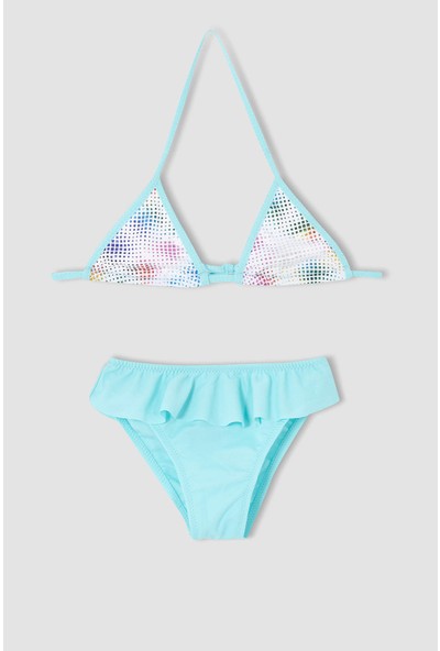 Defacto Kız Bebek Desenli Bikini Takımı V8346A221SM