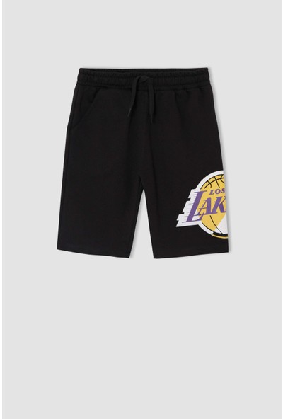 Defacto Erkek Çocuk NBA Lisanslı Lakers Baskılı Bermuda Şort V7712A621HS