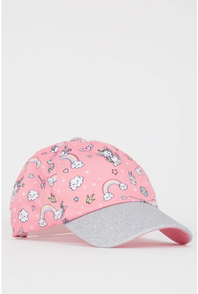 DeFacto Kız Çocuk Unicorn Baskılı Şapka X0732A622SM
