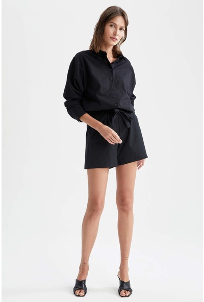 Defacto Paperbag Beli Kuşaklı Mini Şort U5120AZ21SM