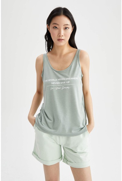 DeFacto Regular Fit Baskılı Atlet X3773AZ22SM