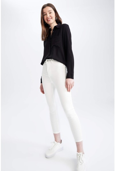 DeFacto Anna Super Skinny Fit Yüksek Bel Pantolon W3534AZ22SP DeFacto Anna Super Skinny Fit Yüksek Bel Pantolon W3534AZ22SP