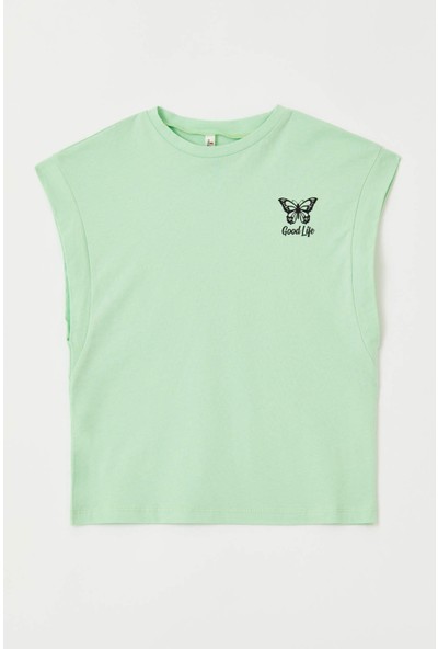 Defacto Kız Çocuk Kelebek Baskılı Atlet U3999A621SM