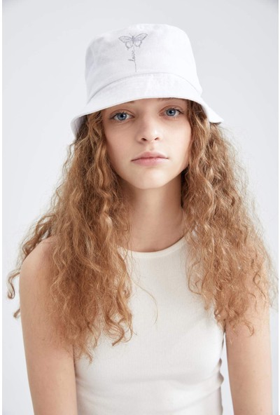 DeFacto Kadın Nakışlı Bucket Şapka X3203AZ22SM